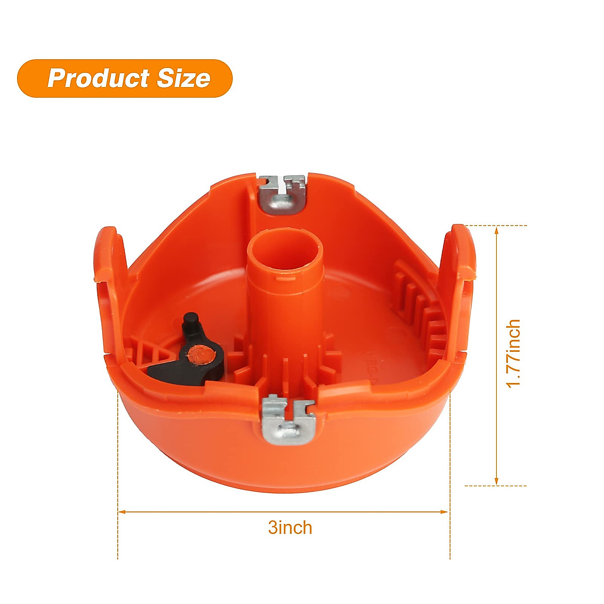 THTEN DF-065 String Trimmer Spools Compatible with Black and Decker GH710 GH700 GH750 RC-065, DF-065-BKP Weed Eater Refills Line 36ft 0.065" Auto-Feed Dual Line Edger+ RC-065-P Spool Cover Cap 3+1