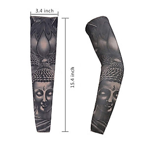 Satisfounder 10 PCS Arts Temporary Tattoo Arm Sunscreen Sleeves Fake Tattoo Cover Up Sleeves
