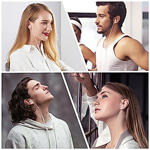 XNMOA Wired Headphones for iPhone 13/13 Mini / 13 Pro/13 Pro Max,Wired iPhone Earphones with Microphone,Headphones for School/Travel/Tablet, Pink Marble