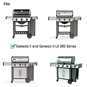 Stanbroil Porcelain Enameled Flavorizer Bars for Weber Genesis II/LX 300 Series (2017 and Newer) Gas Grills, Replacement Parts for Weber 66032/66795, 5 Pack