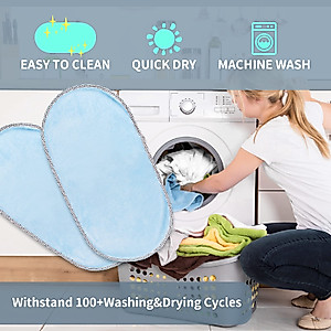 Waterproof Changing Pad Liners 6 Packs，Washable Reusable Changing Pad Liners,Portable Soft Baby Changing Table Liners for Boys Girls,23.6"x 11.8"Blue