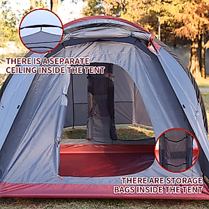 Wolf Walker Motorcycle Tent for Camping 2-3 Person Waterproof Instant Tents with Integrated Motorcycle Port for Outdoor Hiking, Backpacking, Picnic Fast Pitch