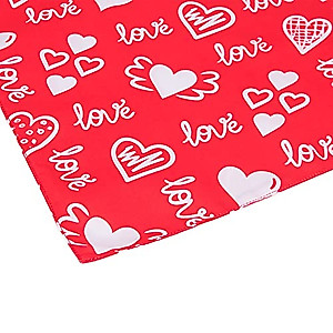 ADOGGYGO Valentine's Day Dog Bandana, Multiple Sizes Offered, Triangle Dog Scarf Valentine Day Bandana for Medium Large Dogs (Large, Valentine's Day)