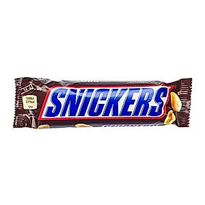 Snickers Single Bar Chocolate Candy, 48 bars of 1.86oz each.