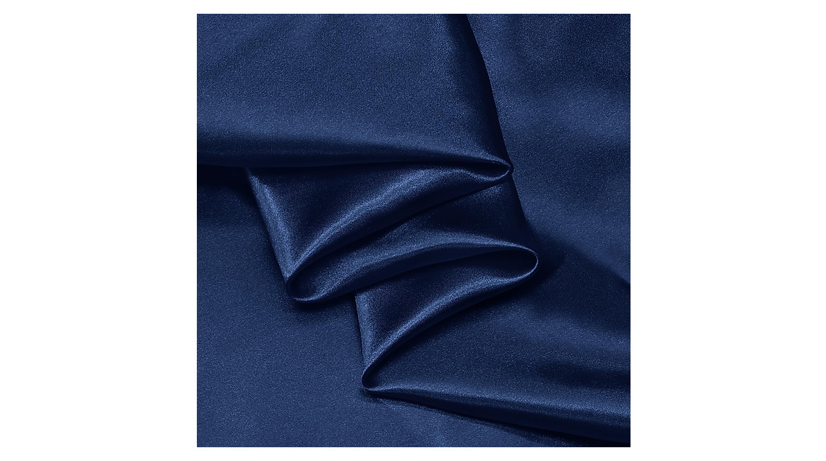 NSGZ Navy Blue Satin Fabric by The Yard, 2 Yards 60" Wide Silky Fabric ...