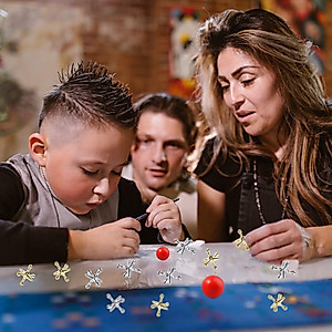 Legigo 3 Sets Retro Metal Jacks and Ball Game Toys Kit,Include 3 Pieces Red Rubber Balls and 30 Pieces Gold and Silver Metal Jacks for Kids and Adults,Classic Game of Jacks for Party Favor