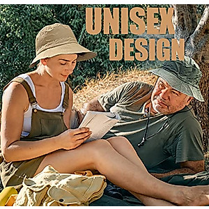 BROTOU Sun Hats for Women/Men, UPF 50+ Wide Brim Bucket Hat, Waterproof and Foldable Boonie Hat with UV Protection for Hiking Fishing Garden Safari Beach (Grey)