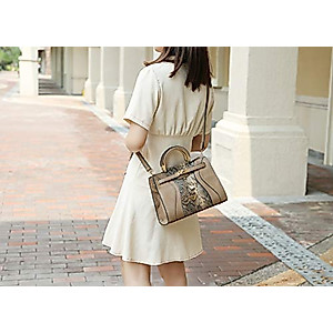 MKF Crossbody Satchel Bags for Women - PU Leather Pocketbook Handbag - Shoulder Strap, Lady Top Handles Purse Blush