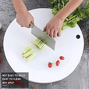 GULRUH Wood Cutting Boards for Kitchen, Round/Square Multifunctional Cutting Board High Hardness Cutting Board Washable Kitchen Accessories Durable and Non-Greasy Kitchen Tools (Size : Medium)
