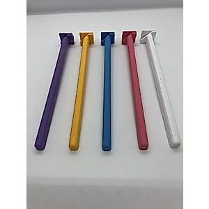 5 Bird Cage Perches Canary Parakeet Budgie Finch Plastic 8 Inches Multicolor