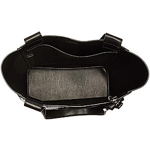 Calvin Klein womens Calvin Klein Karsyn Nappa Leather Stud Belted North/South Tote, black studded, One Size