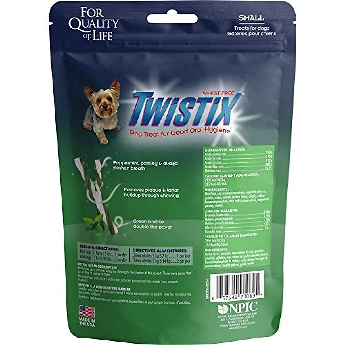 Twistix 5.5-Ounce Original Dental Chew Treats For Dogs, Small, Vanilla Mint Flavor