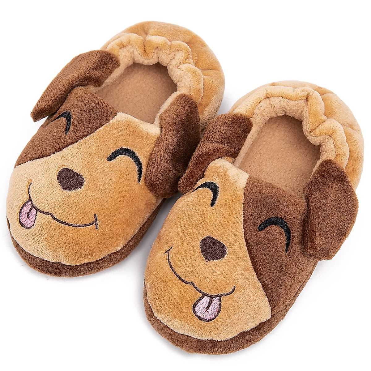 Knemksplanet Toddler Boys Girls Fuzzy Slippers Kids Cute Cartoon Unicorn Dinosaur Bunny Shoes Non-Slip Animals Fluffy Plush House Slippers Fur Lined Warm Indoor Bedroom Shoes