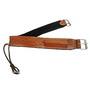 Handmade Western Saddle Rear Cinch Hand Tooled Leather Horse Saddle Back Girth Flank Cinches LC-004