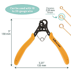The Beadsmith 1-Step Looper Pliers, 2.25mm, 24-18g Craft Wire, Instantly Create Consistent Loops for Rosaries, Earrings, Bracelets, Necklaces and Wire Jewelry in One Step