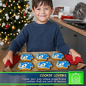 Cookie Cutter by 3DForme, Sonic Baking Cake Fondant Frame Mold for Buscuit, Set 2 Piece