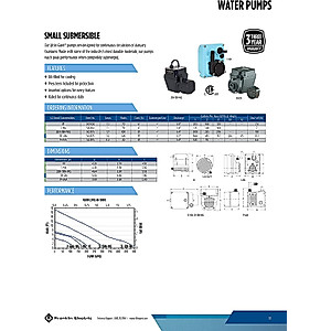 Little Giant 2E-38N-WG In-line/Submersible 300 GPH, 1/40 HP, 115 Volt Manual Small Oil-filled Aluminum Pump with 15-ft. Cord, Black, 502375