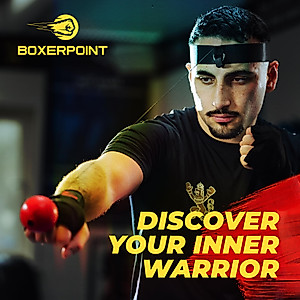 Boxerpoint Boxing Reflex Ball – Boxing Ball Headband Boxing Game for Adults & Kids – Hand Eye Coordination Training Boxing Equipment & MMA (Adults)