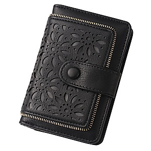 Fanaztee Women RFID Blocking Vintage Organizer Wallet for Ladies Small Purse with Multi Card Holder