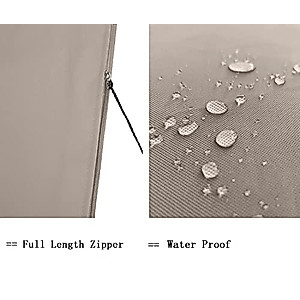 Umbrella Cover for 6ft to 9ft Patio Umbrellas, Waterproof and Durable Market Umbrella Cover with Zipper and Rod
