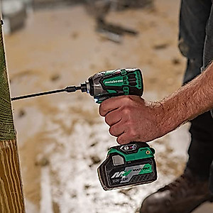 Metabo HPT 36V MultiVolt Triple Hammer Cordless Impact Driver Kit | Two Batteries and Charger | 1/4-Inch Keyless | WH36DBG