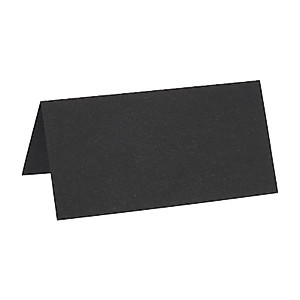 PATIKIL Table Name Place Cards,25Pcs 3.9 x 3.9inch Favor Decor Foldable Blank Card for Wedding Party Seating Place Cards Black