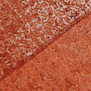 Sugargirl Orange Sequin Backdrop Curtain 2 Panels 2FTx8FT Glitter Orange Background Drapes Sparkle Photography Backdrop for Party Wedding Birthday Wall Decoration