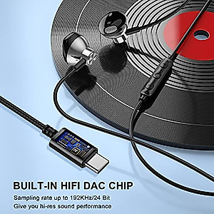 ACAGET USB C Headphones for Samsung S22 Ultra Earbuds Wired USB Type C Earphone Hifi Stereo Digital DAC Headset with Mic Headphone for Galaxy S21 Plus S23 Z Flip Fold 4 OnePlus 10 Pro 9 Pixel 7 6 Grey