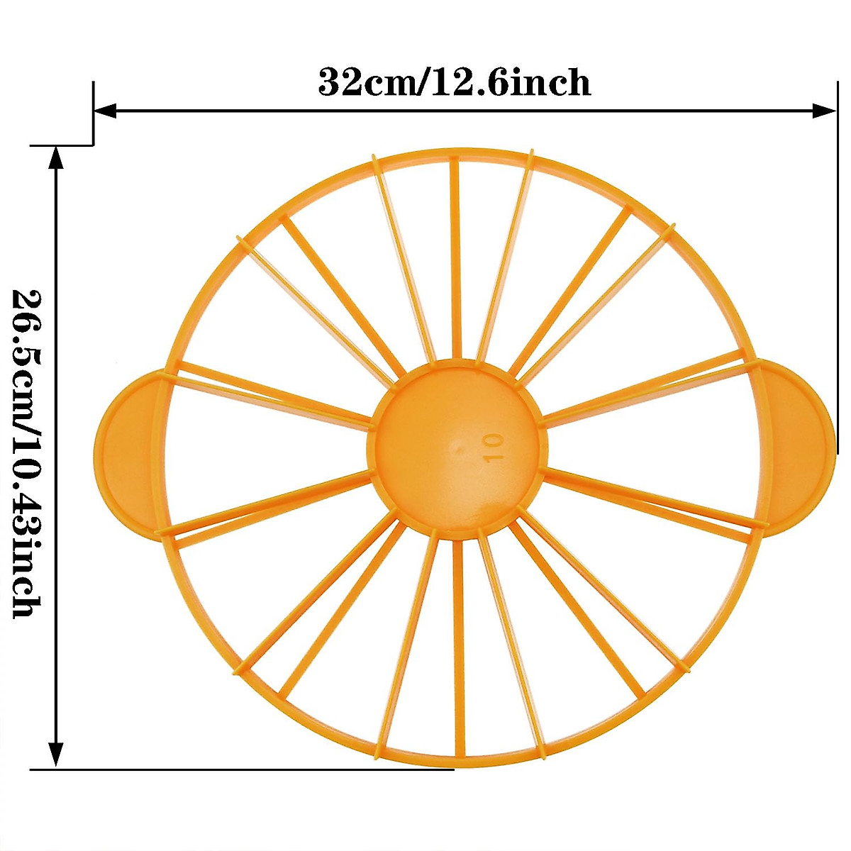 zutisay Cake Portion Marker Cake Divider Cutter 10/12 Piece Round Cake Cutter Slicer with Handle Pastry Baking Tool for 26.8cm/10.6in Diameter Yellow