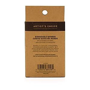 Artist's Choice Eco Friendly Bamboo Curved Mascara Wands - Lifts, Separates, and Enhances Eye Lashes, High Bristle Density, Single-Use Option for Professionals