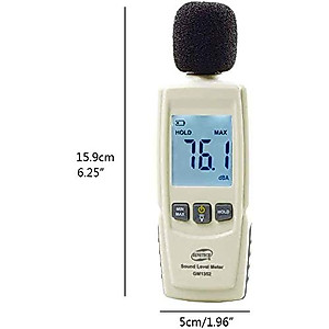 Sound Level Meter Decibels Detector 30-130dBA Digital o Sound Level Meter Noise Measurement Tool for Office Hospitals
