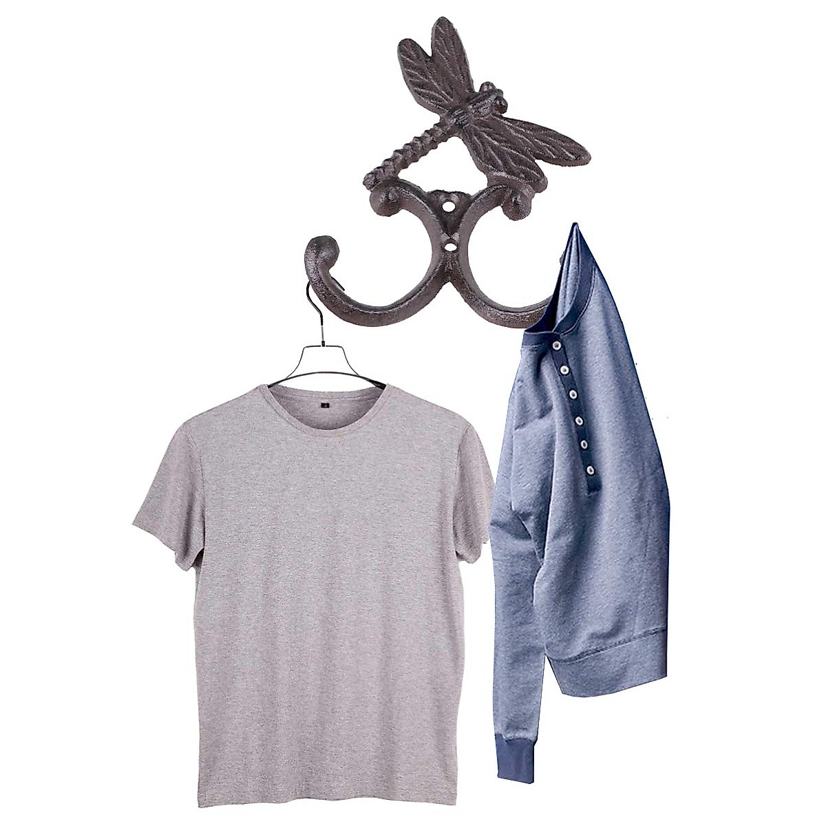 GANAZONO Unique Animal Shape Iron Wall Hook Coat Hanger for Home Office Door Back Wall Hanging Hook