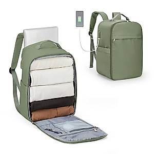 WEPLAN 17x10x9 United Airlines Personal Item Bag, Underseat Carry on Backpack, Waterproof Cabin Luggage Bag, Travel Essentials, Green