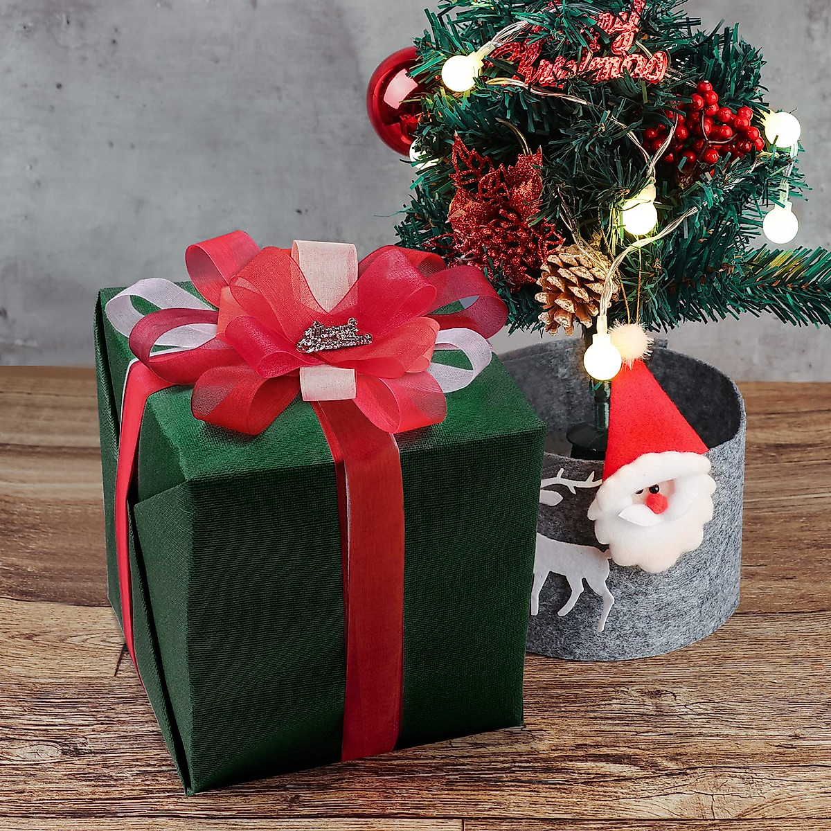 Showin 5 Rolls Organza Ribbon 1" x 25 Yd Each Roll, Sheer Chiffon Ribbon, Transparent Sheer Ribbon for Gift Wrapping, Bouquet, Wedding, Party Decoration