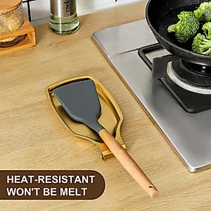 Gold spoon rest +Rainbow spoon rest