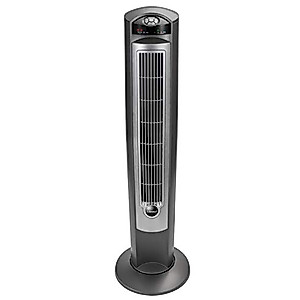 Lasko Portable Electric 42" Oscillating Tower Fan with Fresh Air Ionizer, Timer and Remote Control for Indoor, Bedroom and Home Office Use, Silver 2551