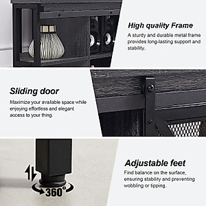 HOMISSUE Corner TV Stand for 55 Inch TV, Rustic Corner Entertainment Center with Storage, Industrial Media Console Table with Sliding Barn Door, Entertainment Center for Living Room, Grey