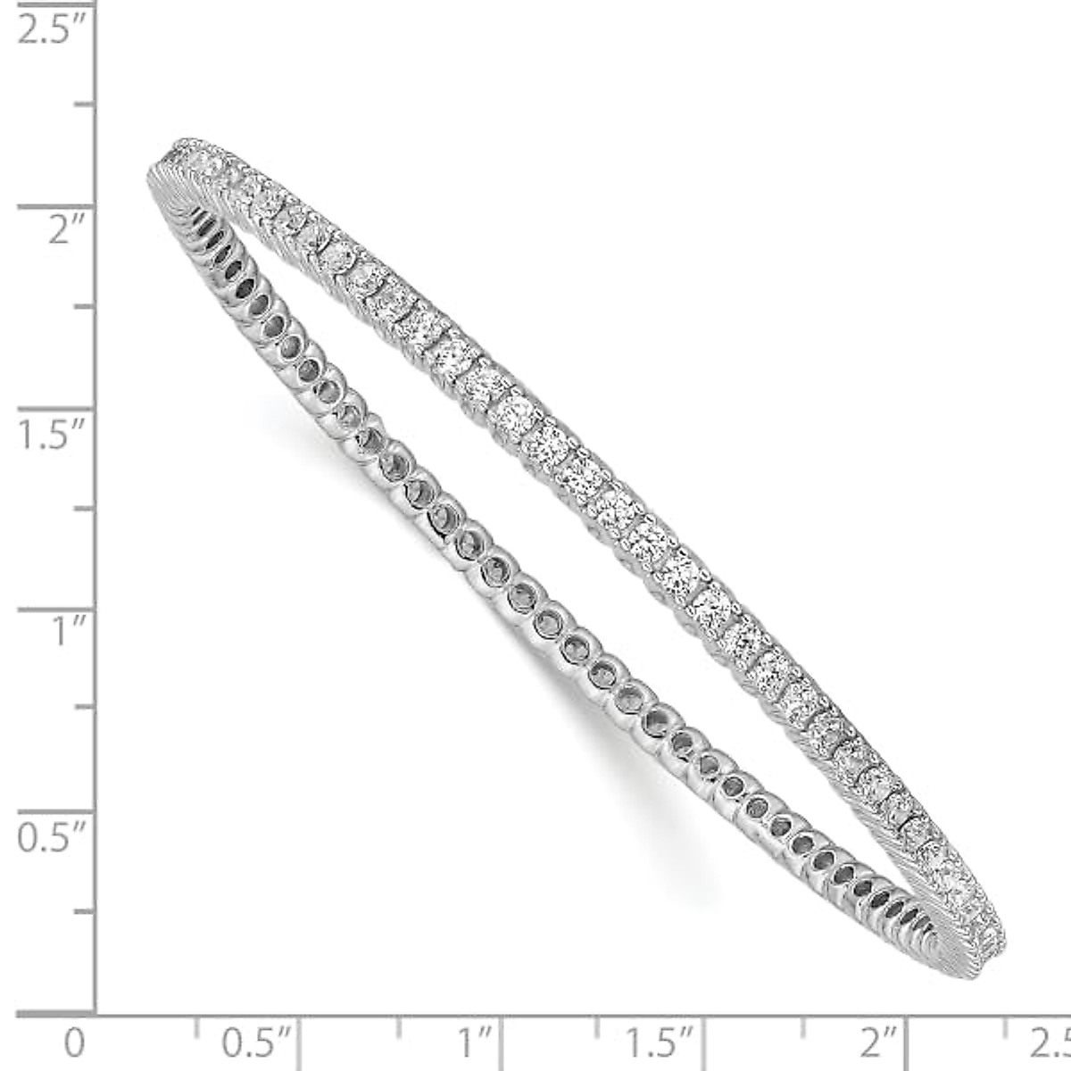 IceCarats 925 Sterling Silver Cubic Zirconia CZ Bangle Bracelet