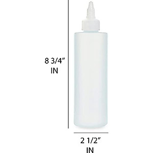 BRIGHTFROM Condiment Squeeze Bottles, 16 OZ Empty Squirt Bottle, Clear Twist Top Cap, Leak Proof - Great for Ketchup, Mustard, Syrup, Sauces, Dressing, Oil, Arts and Crafts, BPA FREE Plastic - 2 PACK