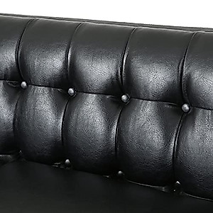 Christopher Knight Home Pondway Sofas, Midnight Black + Brown