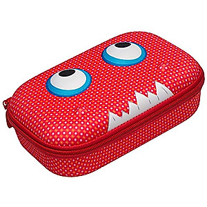 ZIPIT Beast Pencil Box for Kids | Pencil Case for School | Organizer Pencil Bag | Large Capacity Pencil Pouch (Red)
