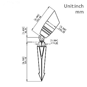 H-A Outdoor Brass Landscape Lightings Low Voltage Landscape Spotlight Kits with Ground Spike for Garden Patio,12V (1 Pack)