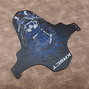 Micro Traders 2X MTB Bicycle Mudguards Kit Black Blue Mountain Bike Front Rear Splash Mud Guards Ultra Thin Fit for 26“ 27.5” 29“ Wheel