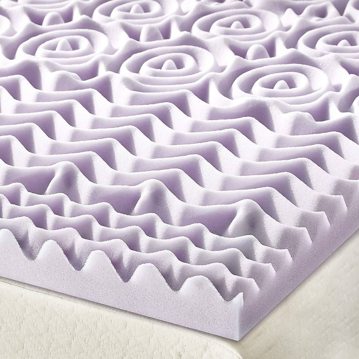 Mellow 2 Inch 5-Zone Memory Foam, Soothing Lavender Infusion, Full Mattress Topper