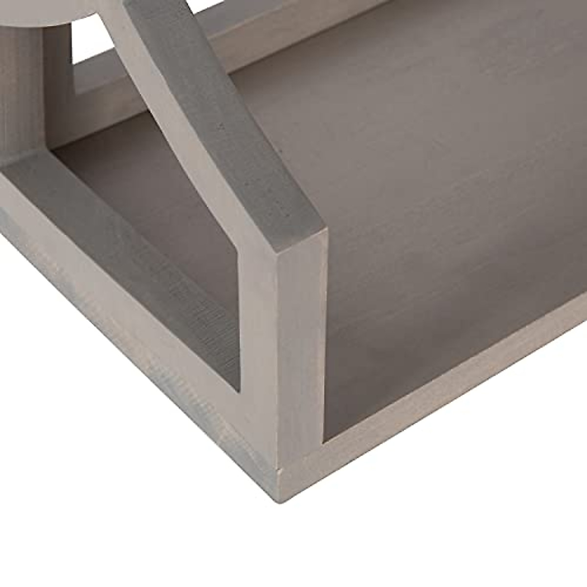 Kate and Laurel Raines Farmhouse 3-Tier Wall Shelf, 25 x 8 x 28, Gray, Decorative Floating Shelves for Wall