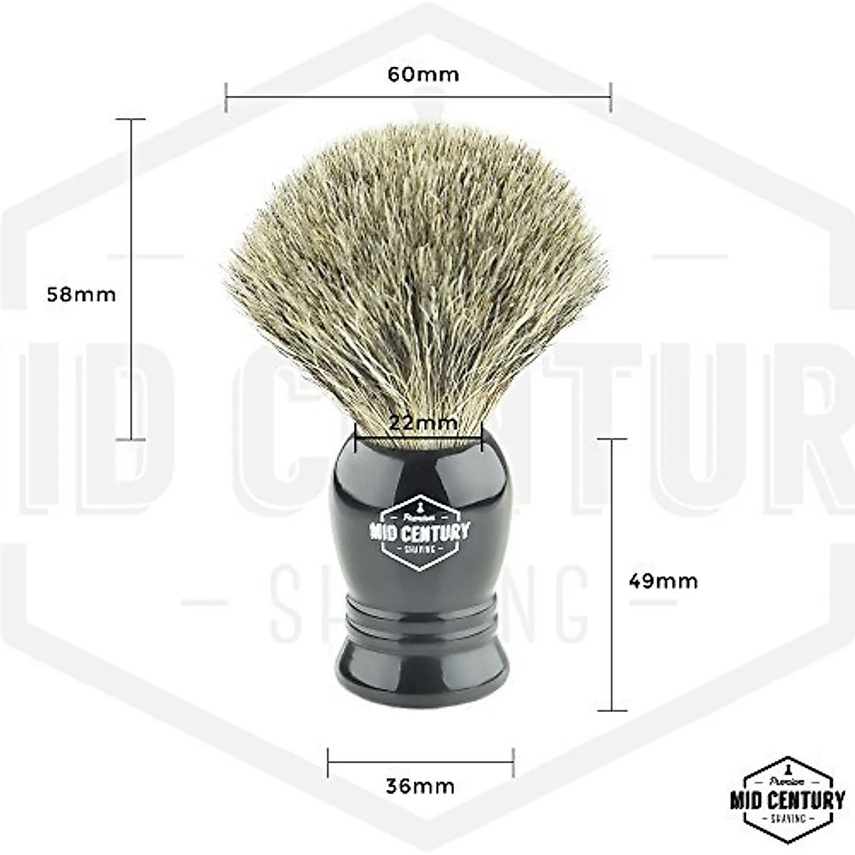 MCS Premium Safety Razor Shaving Kit: Complete Wet Shave Set w/Double Edge Razor, Pure Badger Brush, Heavy Chrome Stand, Travel Case, Extra Blades & Gift Box (Black)