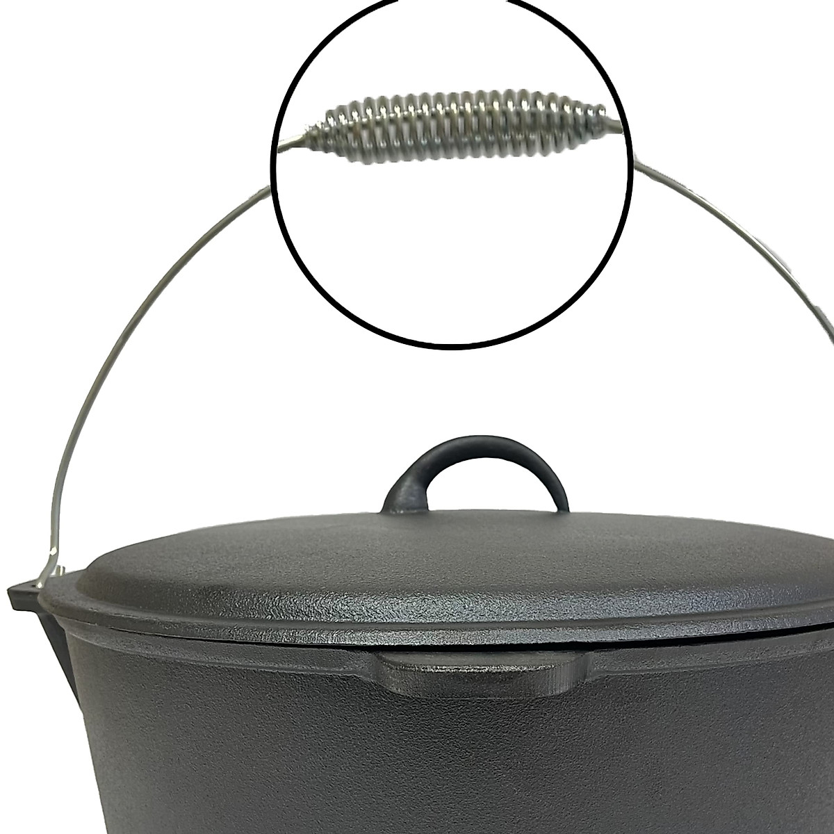 Cuisiland Seasoned 12 Quart 14 inch Cast Iron Dutch Oven Dome Lid