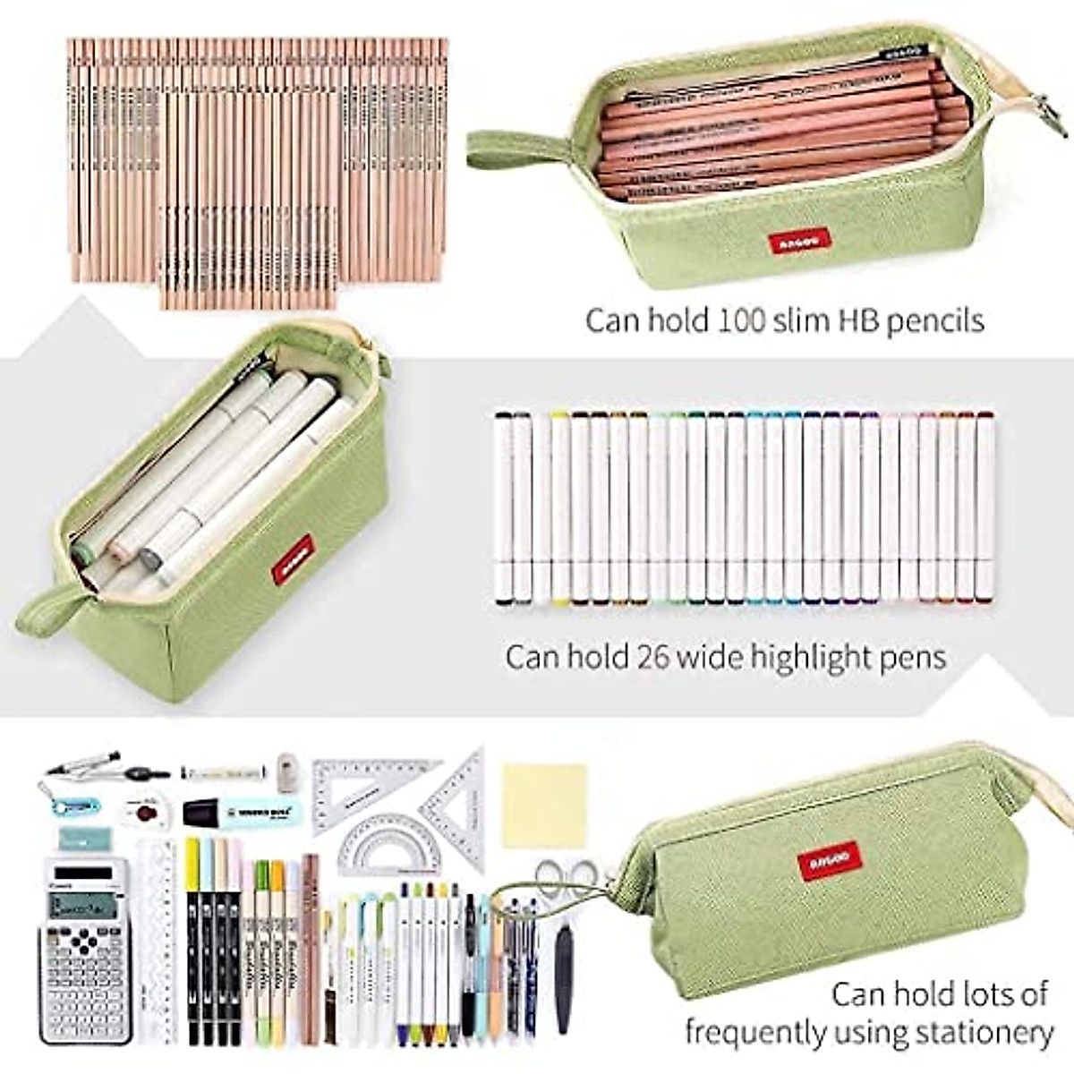 CICIMELON Pencil Case Pen Pouch Bag Big Capacity for School Office Teen Girl Boy Women Men