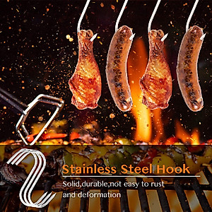 20Pcs 5 Inches Stainless Steel Butcher Hook, Stainless Steel Butcher Hooks for Meat Processing