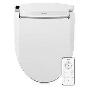 Brondell EM617 Swash Elongated Electronic Bidet Seat, Fits Elongated Toilets, White